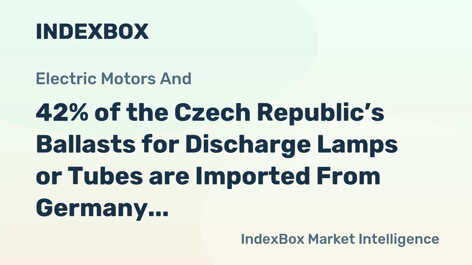42% of the Czech Republic’s Ballasts for Discharge Lamps or Tubes are Imported From Germany