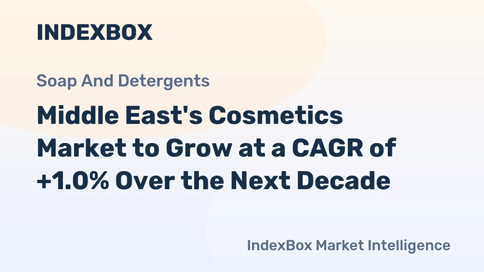 Middle East's Cosmetics Market to Grow at a CAGR of +1.0% Over the Next Decade