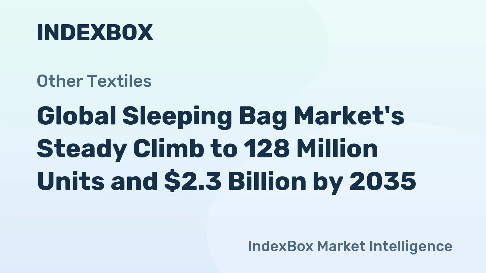 Global Sleeping Bag Market's Steady Climb to 128 Million Units and $2.3 Billion by 2035