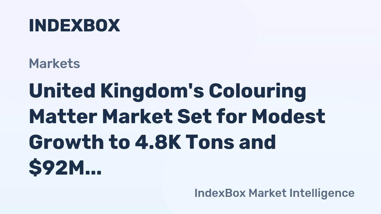 United Kingdom's Colouring Matter Market Set for Modest Growth to 4.8K Tons and $92M
