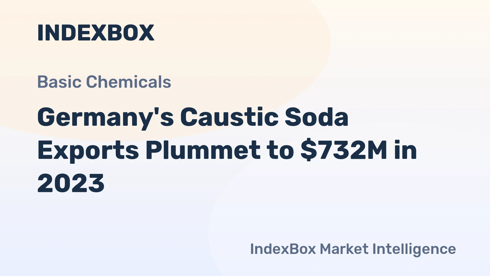 Germany's Caustic Soda Exports Plummet to $732M in 2023