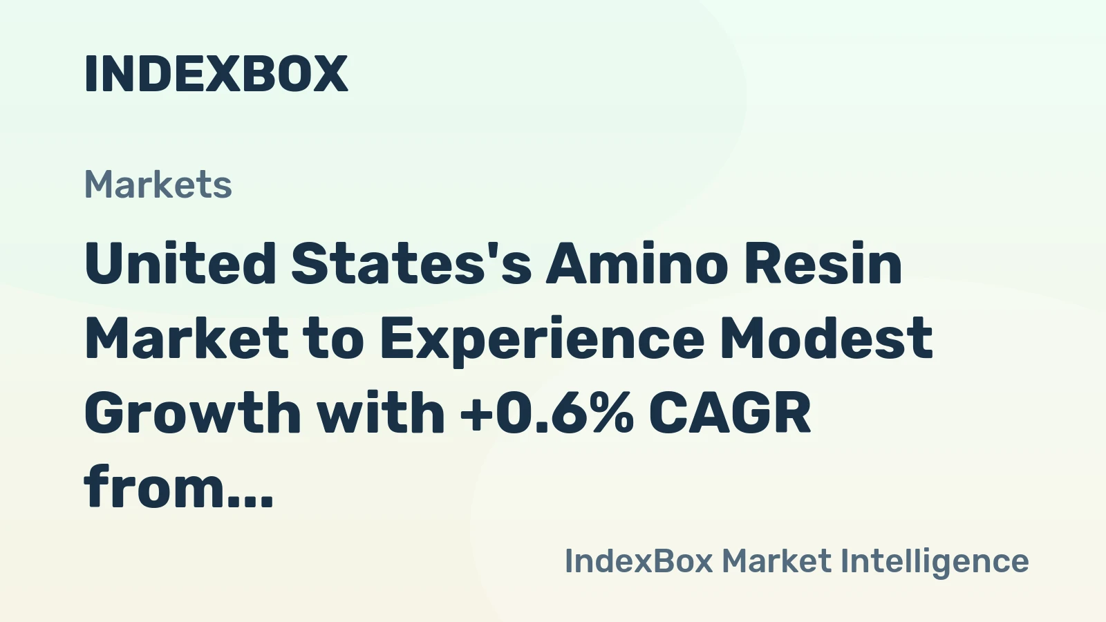 United States's Amino Resin Market to Experience Modest Growth with +0.6% CAGR from 2024 to 2035
