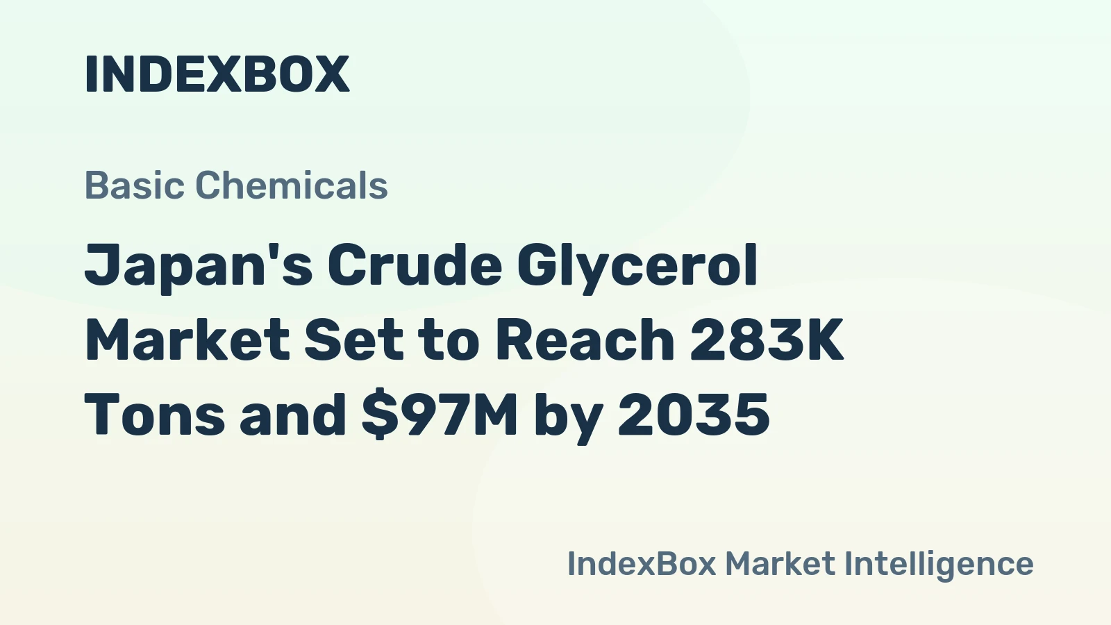 Japan's Crude Glycerol Market Set to Reach 283K Tons and $97M by 2035