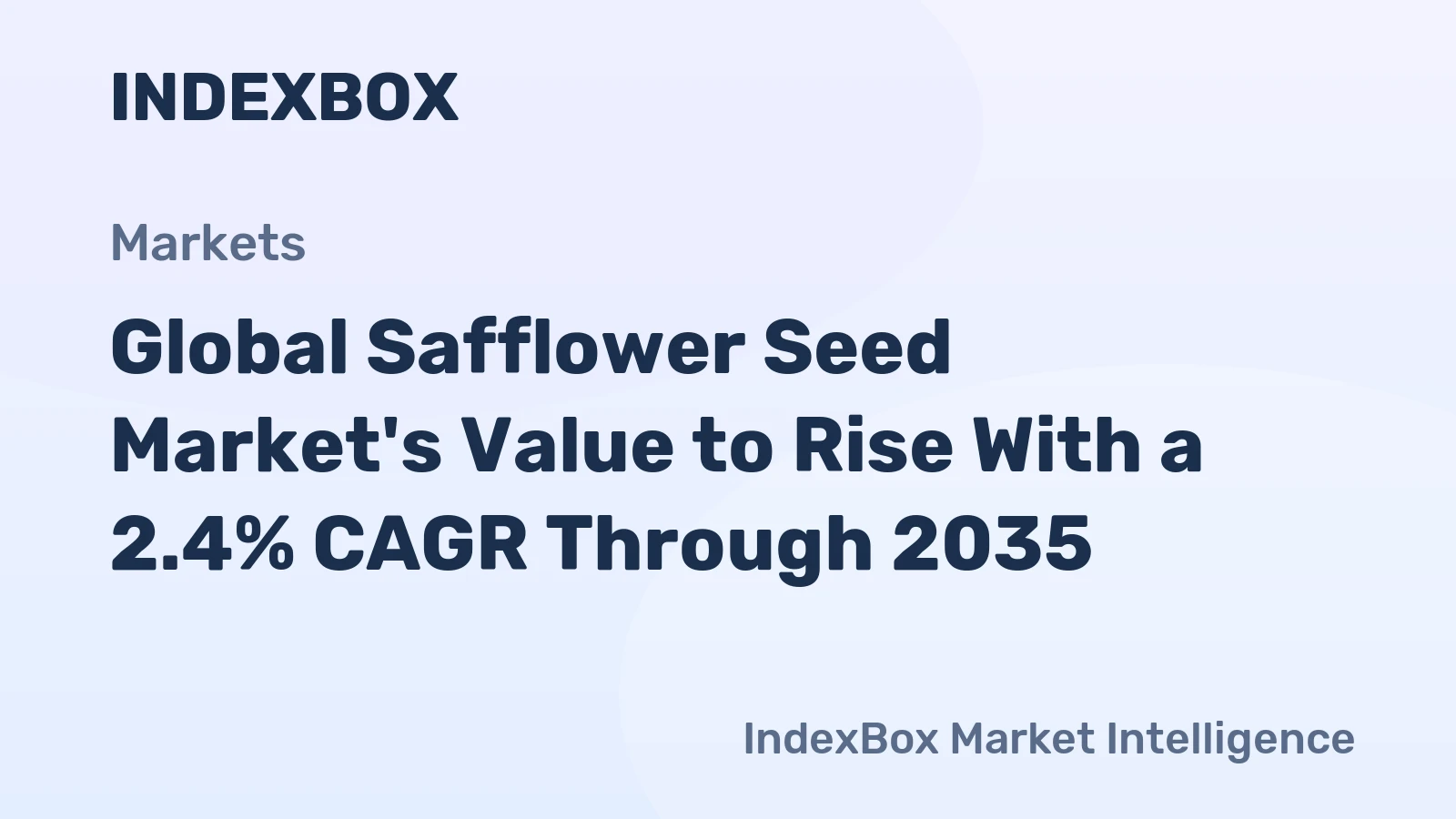 Global Safflower Seed Market's Value to Rise With a 2.4% CAGR Through 2035