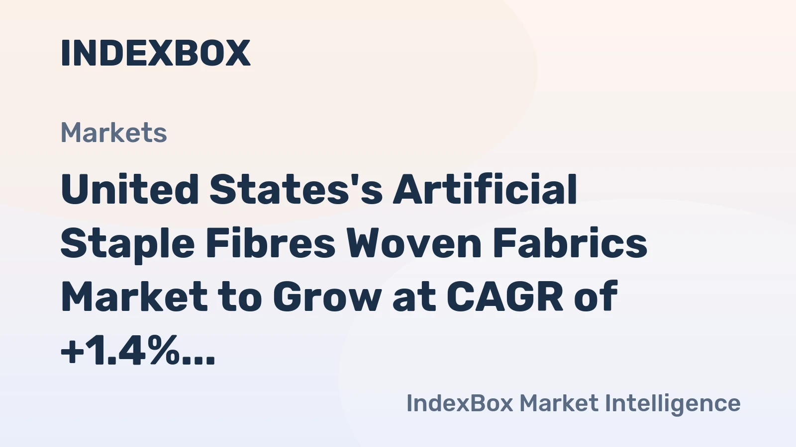 United States's Artificial Staple Fibres Woven Fabrics Market to Grow at CAGR of +1.4% Through 2035