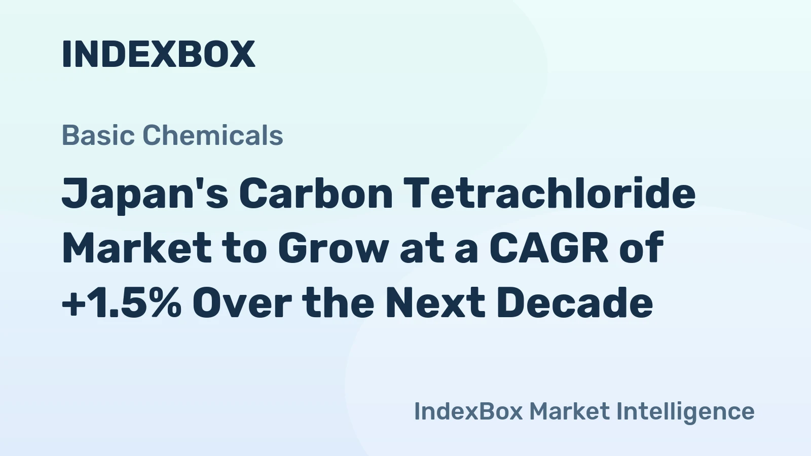 Japan's Carbon Tetrachloride Market to Grow at a CAGR of +1.5% Over the Next Decade