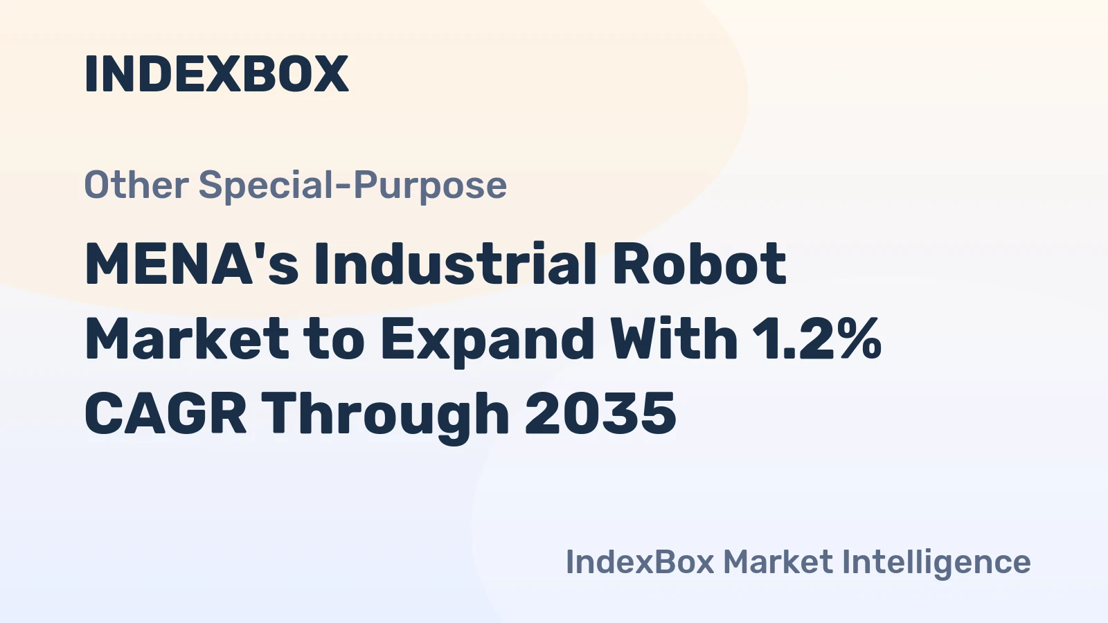 MENA's Industrial Robot Market to Expand With 1.2% CAGR Through 2035