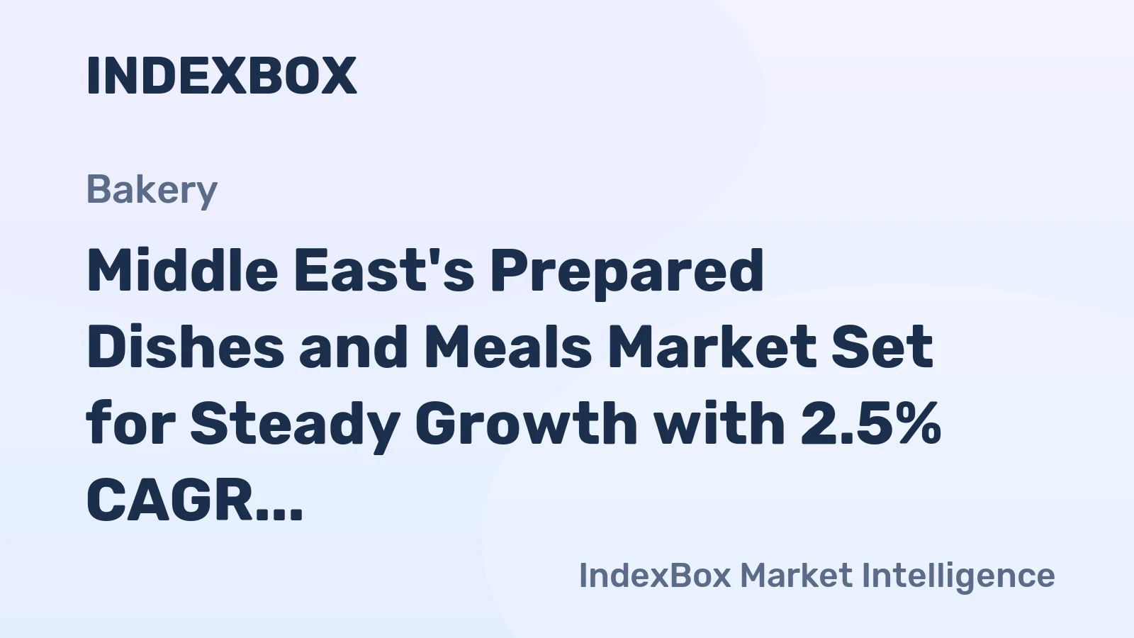Middle East's Prepared Dishes and Meals Market Set for Steady Growth with 2.5% CAGR Through 2035