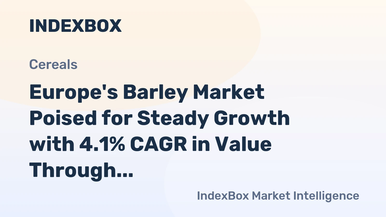 Europe's Barley Market Poised for Steady Growth with 4.1% CAGR in Value Through 2035