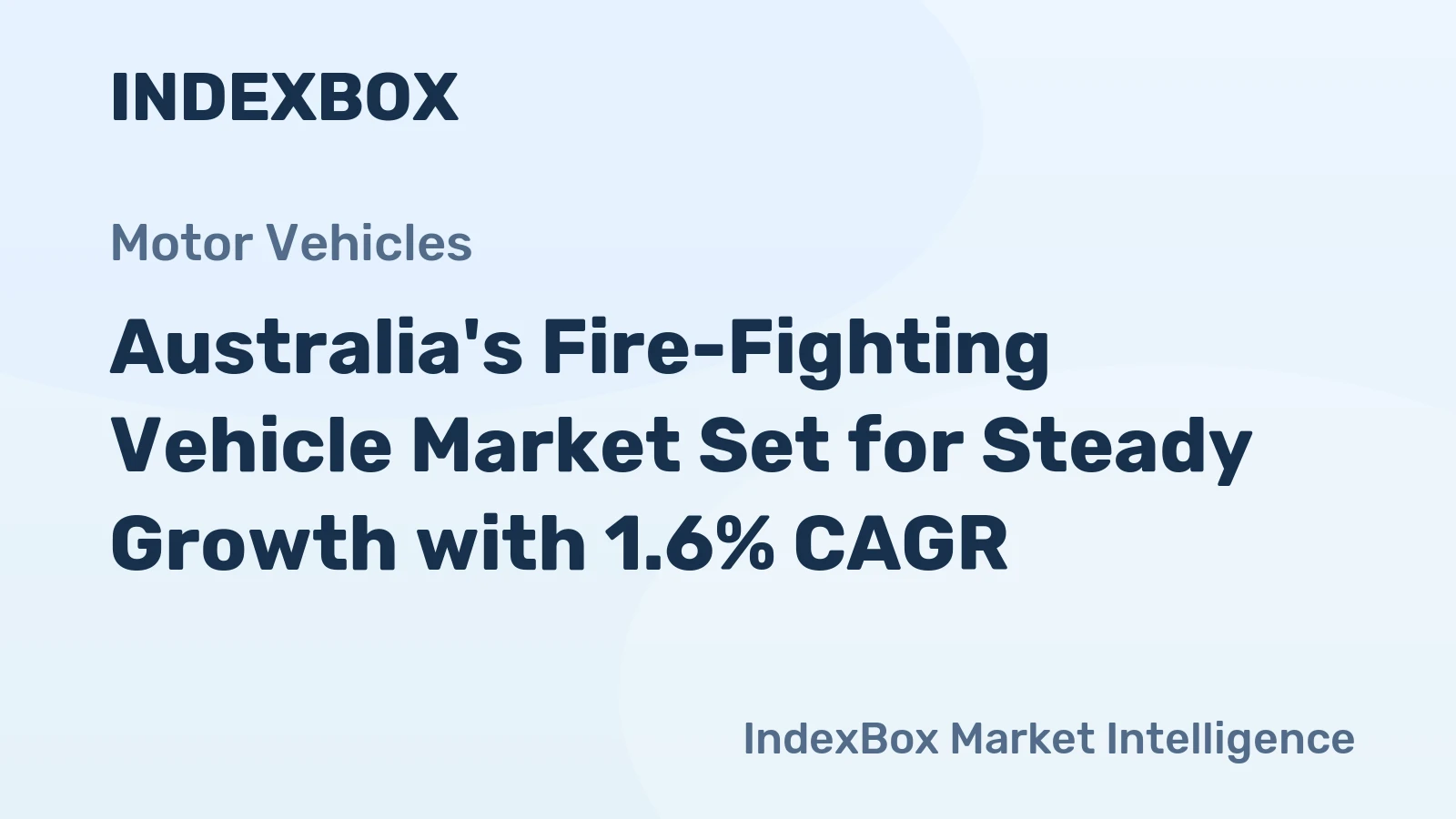 Australia's Fire-Fighting Vehicle Market Set for Steady Growth with 1.6% CAGR