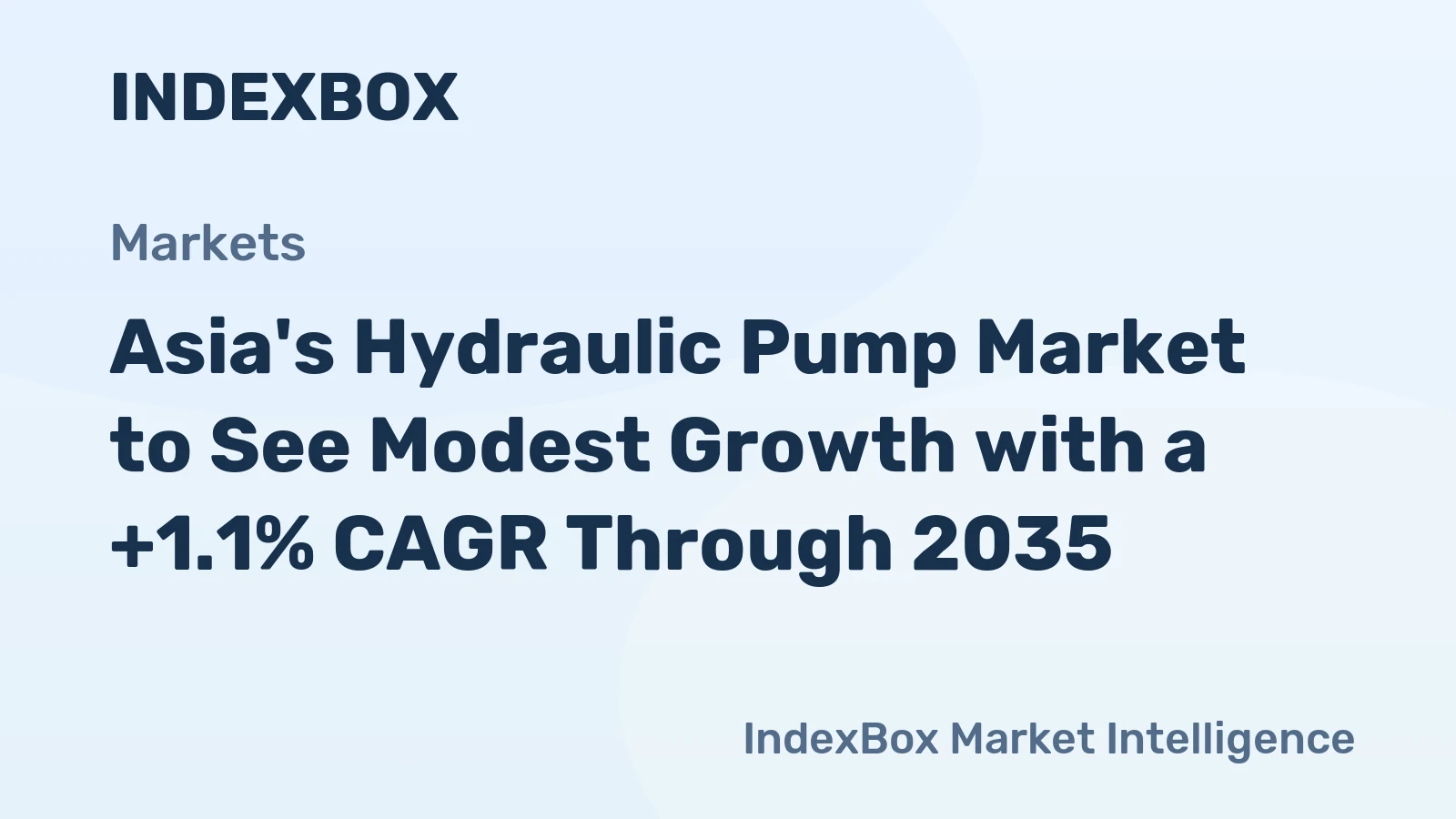 Asia's Hydraulic Pump Market to See Modest Growth with a +1.1% CAGR Through 2035