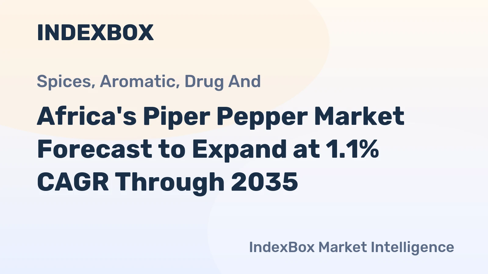 Africa's Piper Pepper Market Forecast to Expand at 1.1% CAGR Through 2035