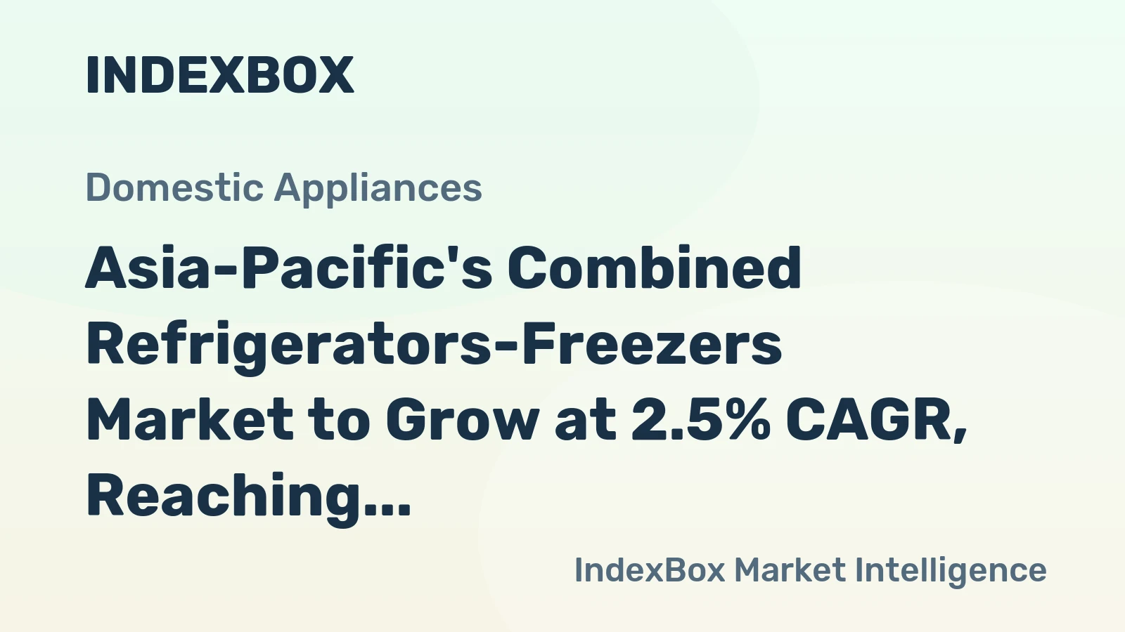 Asia-Pacific's Combined Refrigerators-Freezers Market to Grow at 2.5% CAGR, Reaching 106M Units by 2035