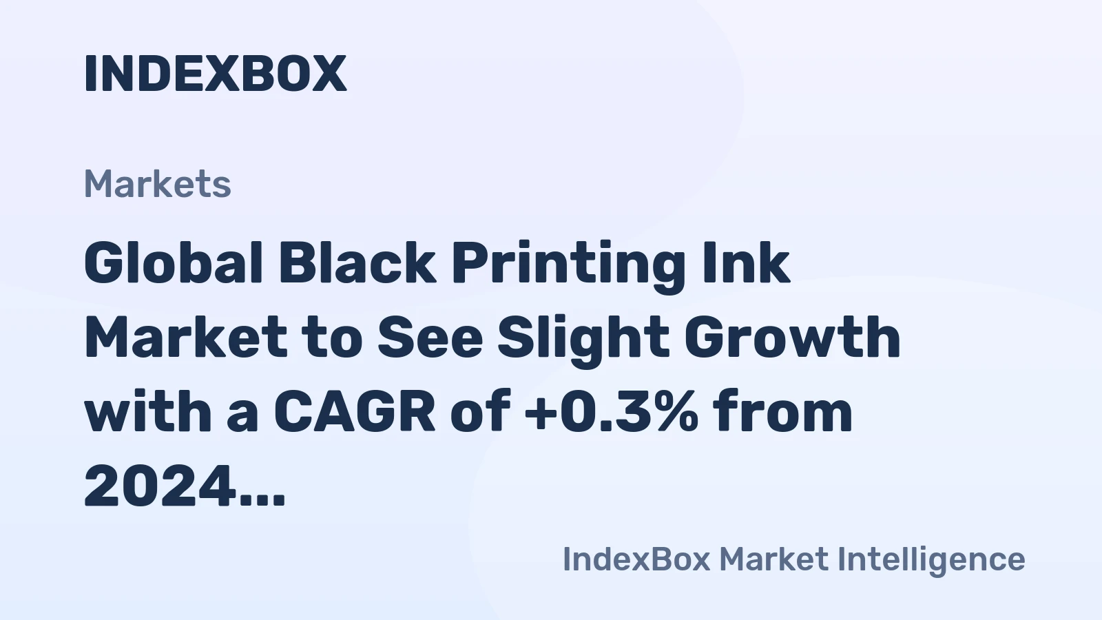 Global Black Printing Ink Market to See Slight Growth with a CAGR of +0.3% from 2024 to 2035