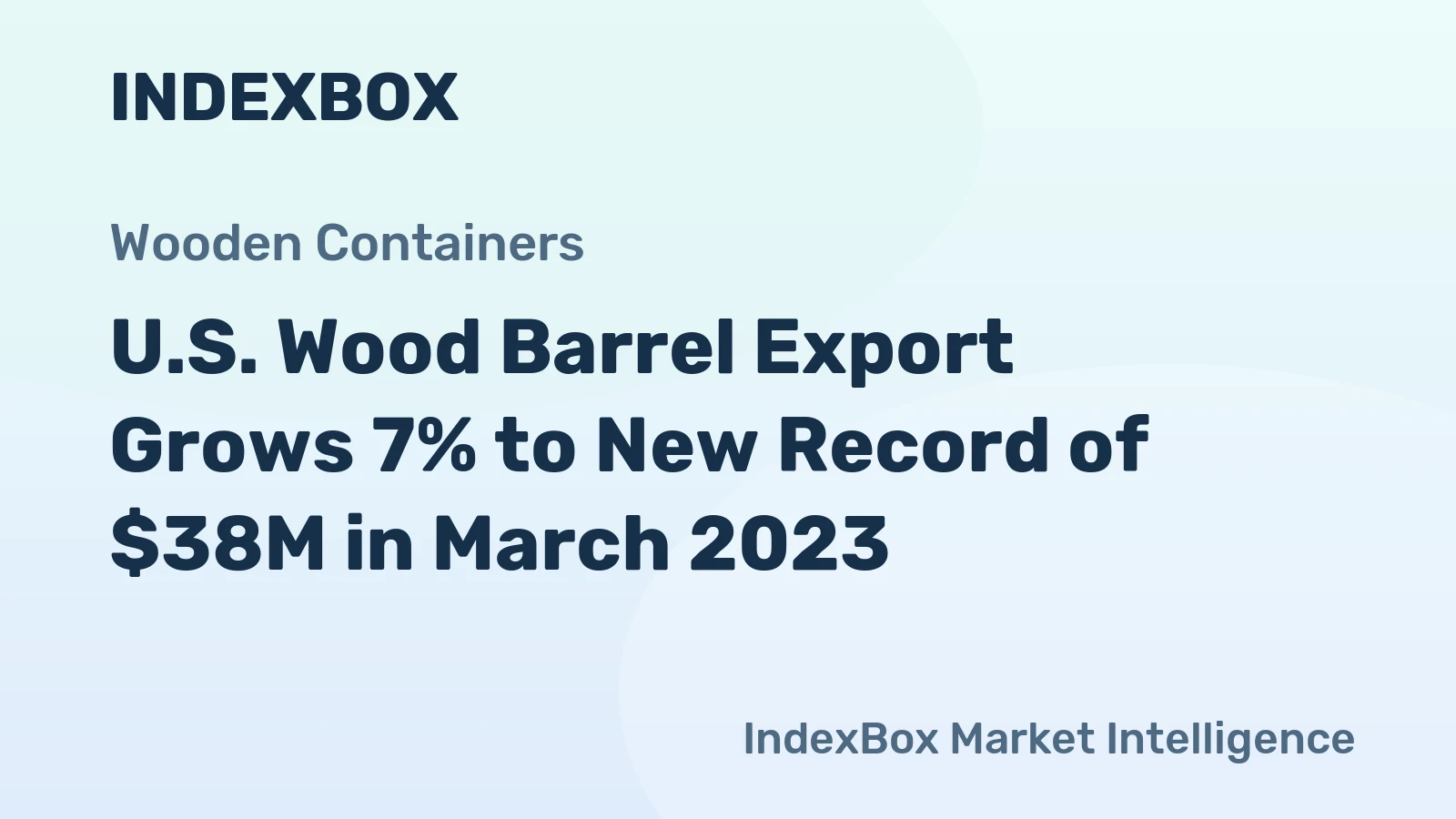 U.S. Wood Barrel Export Grows 7% to New Record of $38M in March 2023