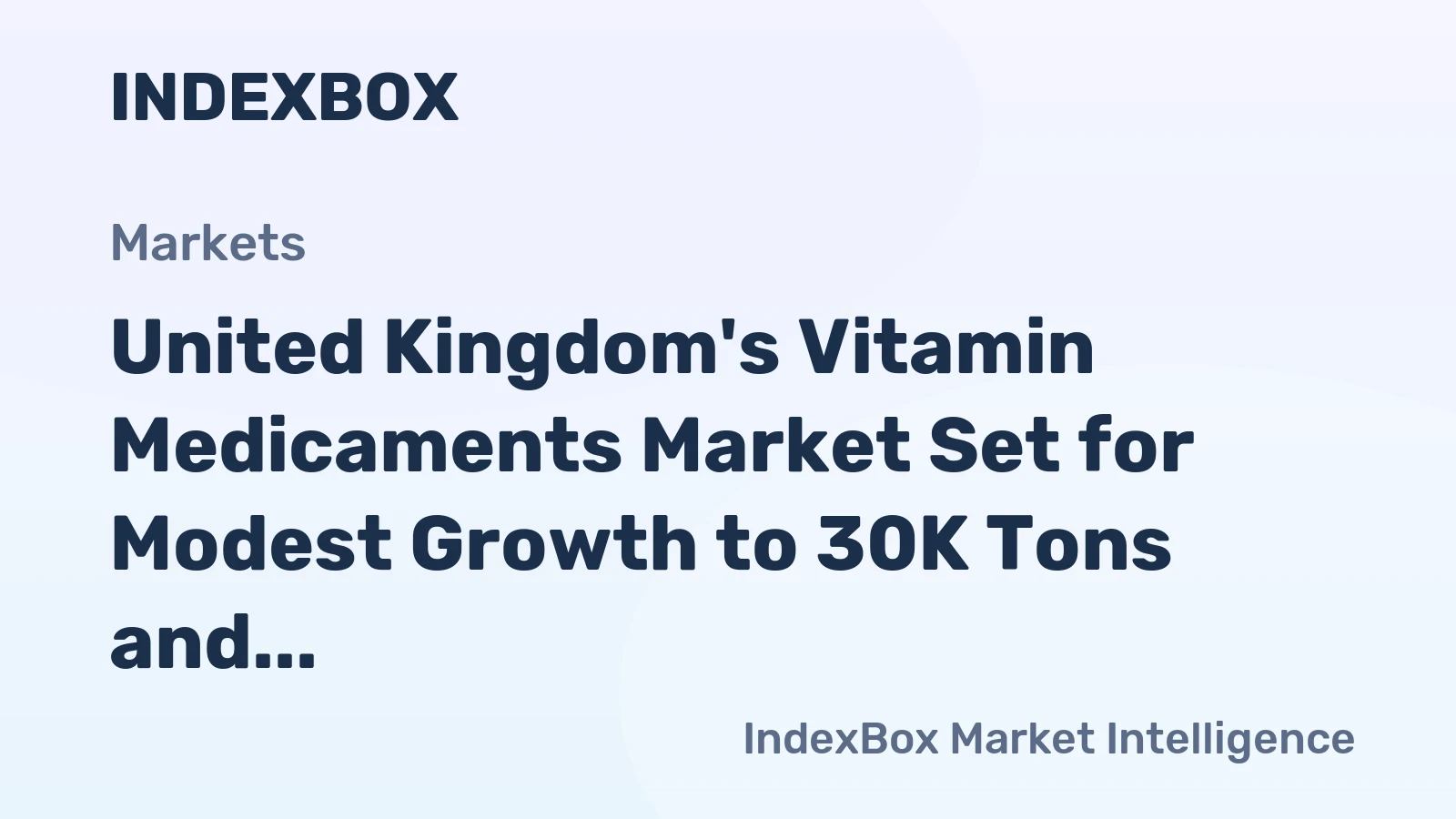 United Kingdom's Vitamin Medicaments Market Set for Modest Growth to 30K Tons and $686M