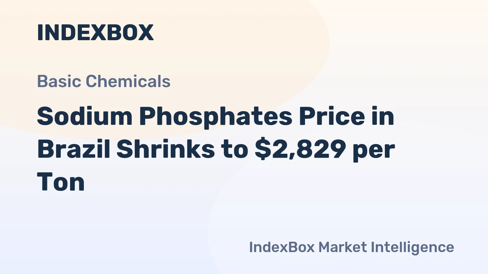 Sodium Phosphates Price in Brazil Shrinks to $2,829 per Ton
