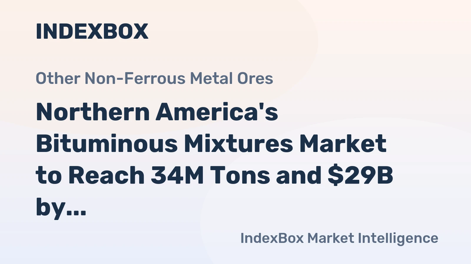 Northern America's Bituminous Mixtures Market to Reach 34M Tons and $29B by 2035