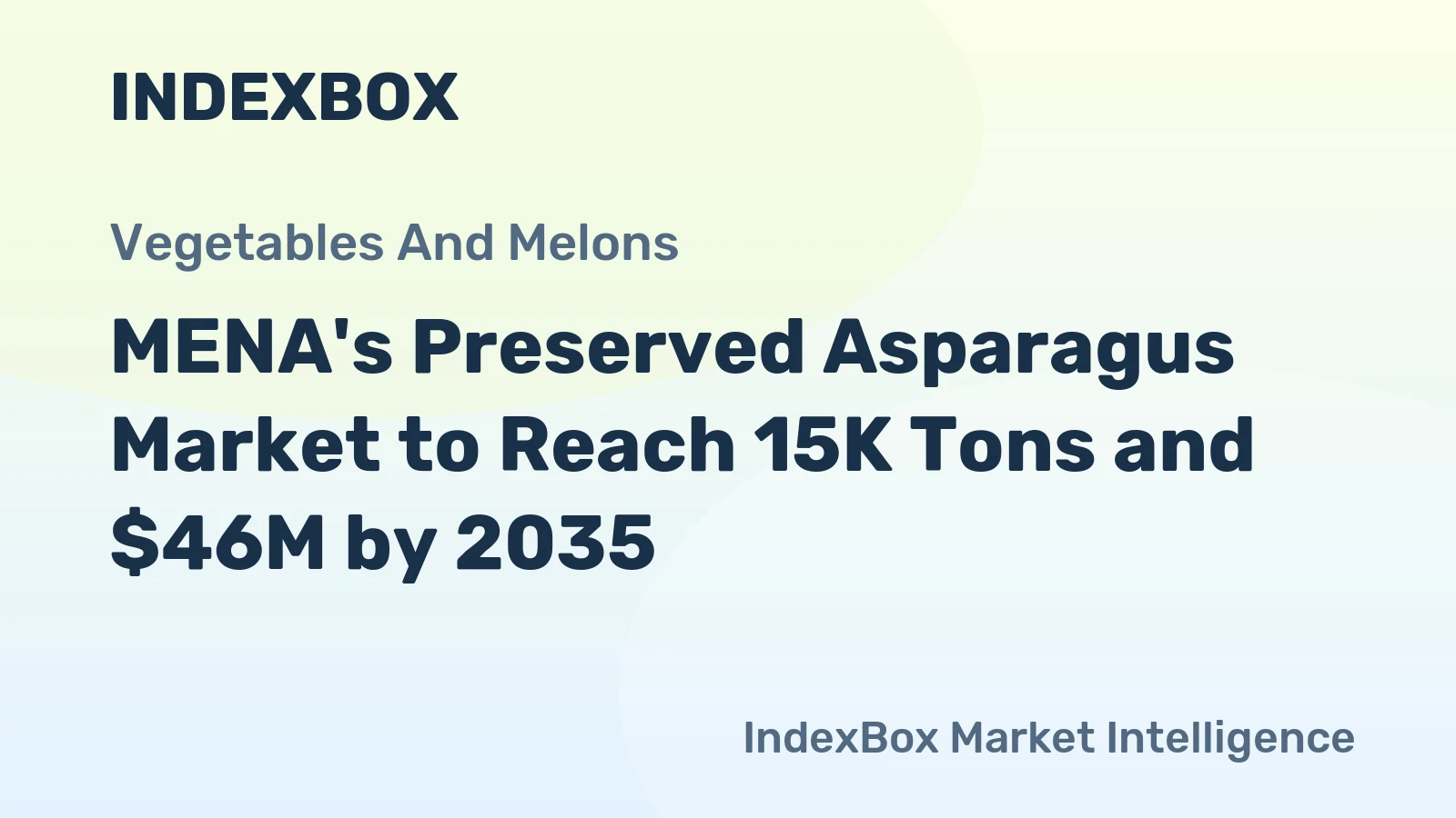 MENA's Preserved Asparagus Market to Reach 15K Tons and $46M by 2035