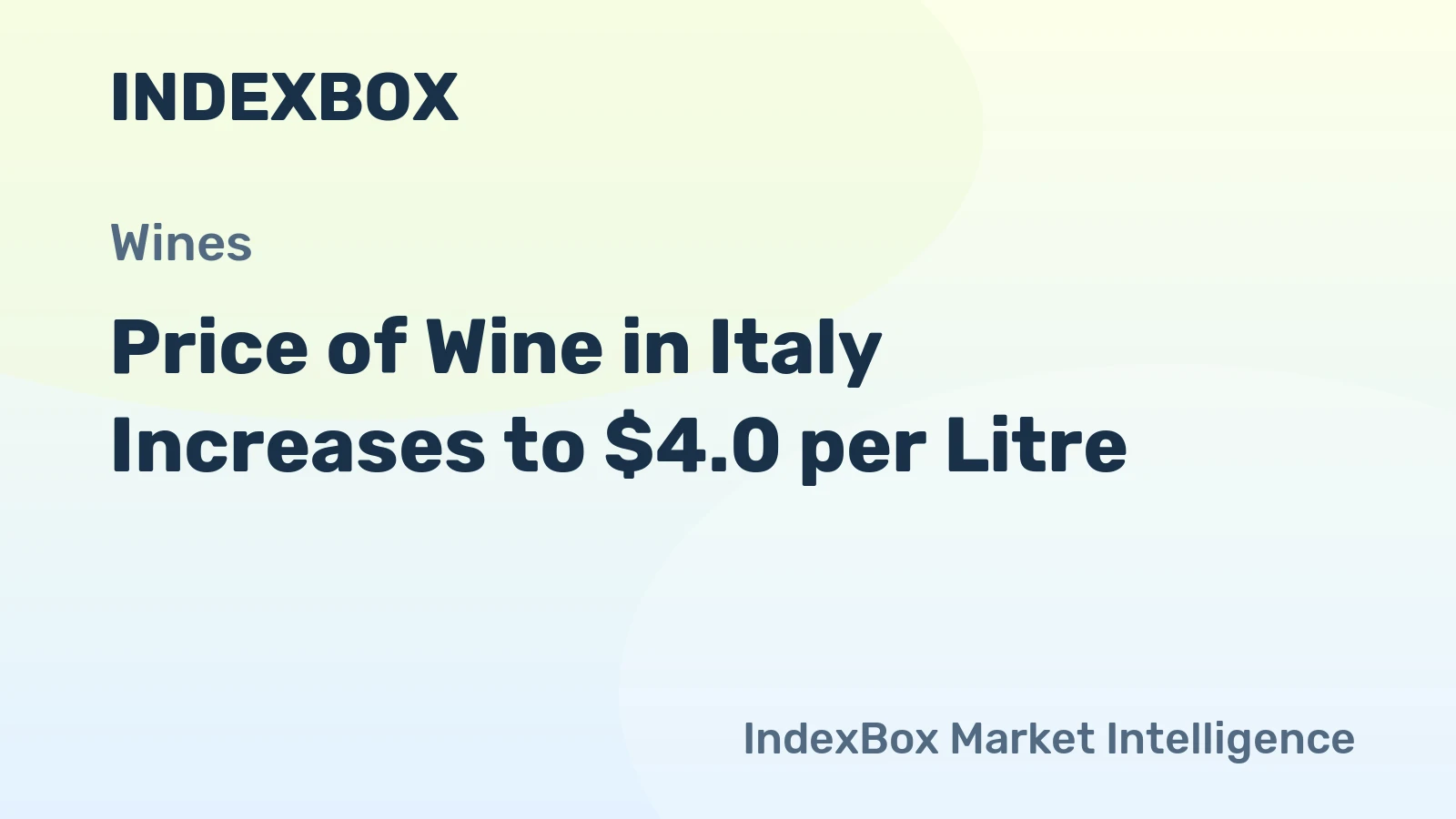 Price of Wine in Italy Increases to $4.0 per Litre