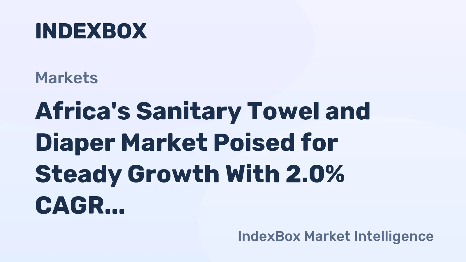 Africa's Sanitary Towel and Diaper Market Poised for Steady Growth With 2.0% CAGR Through 2035