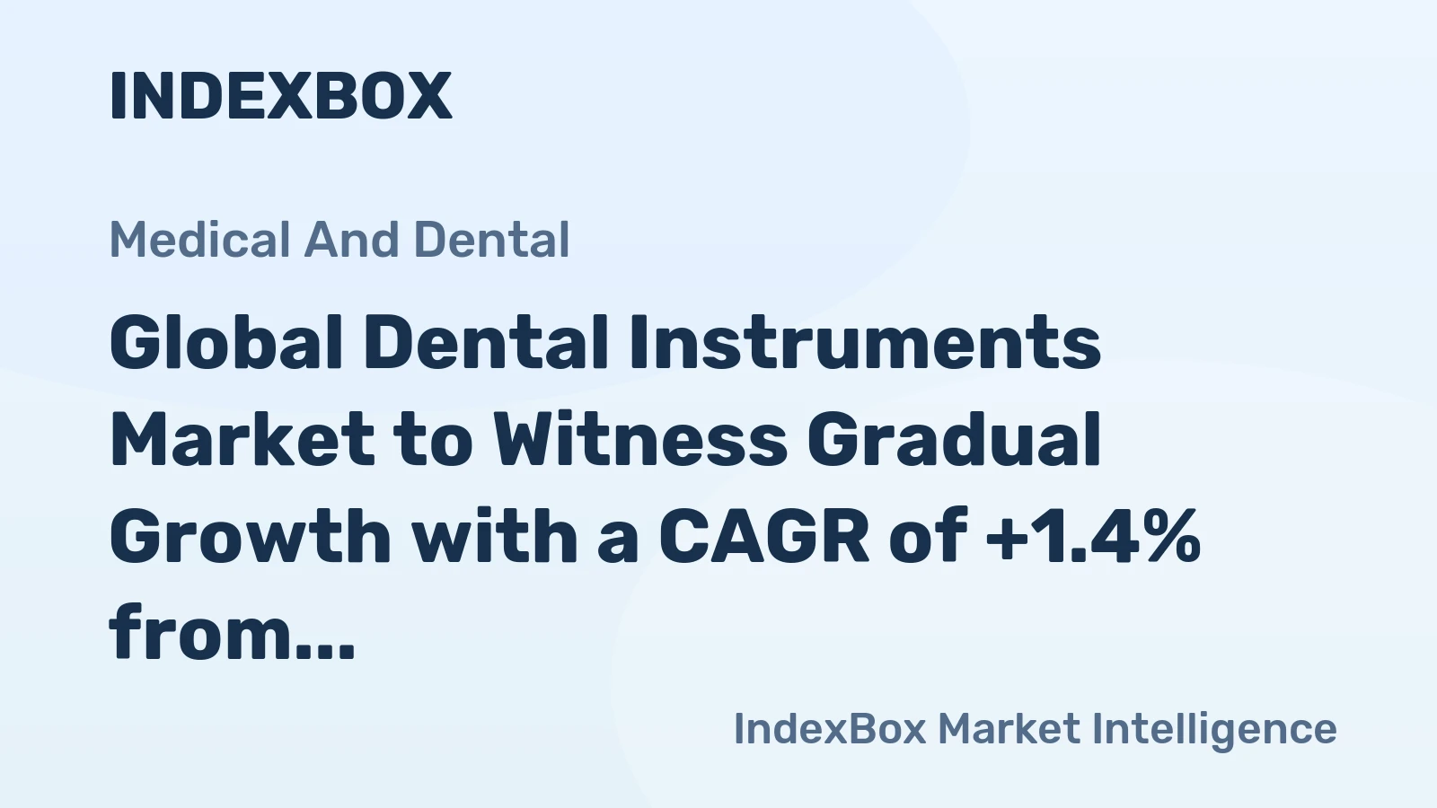 Global Dental Instruments Market to Witness Gradual Growth with a CAGR of +1.4% from 2024-2035