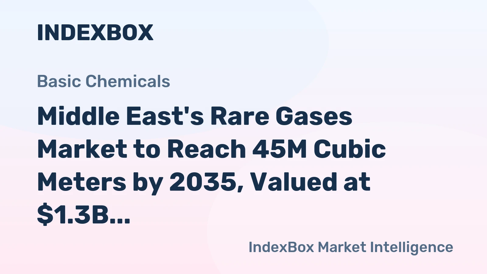 Middle East's Rare Gases Market to Reach 45M Cubic Meters by 2035, Valued at $1.3B