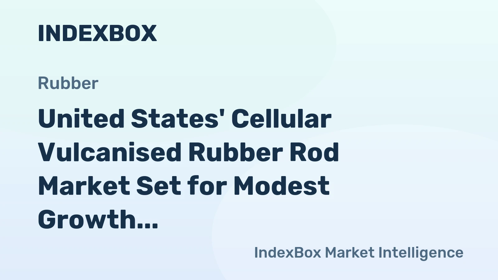United States' Cellular Vulcanised Rubber Rod Market Set for Modest Growth to 46K Tons and $330M