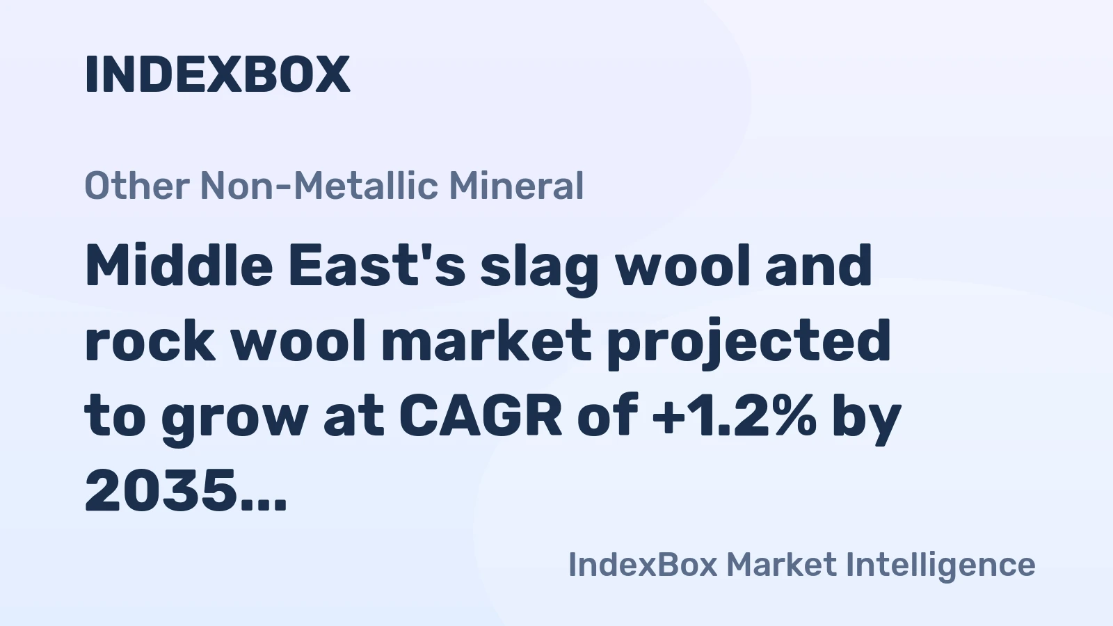 Middle East's slag wool and rock wool market projected to grow at CAGR of +1.2% by 2035, reaching $1.7B in value
