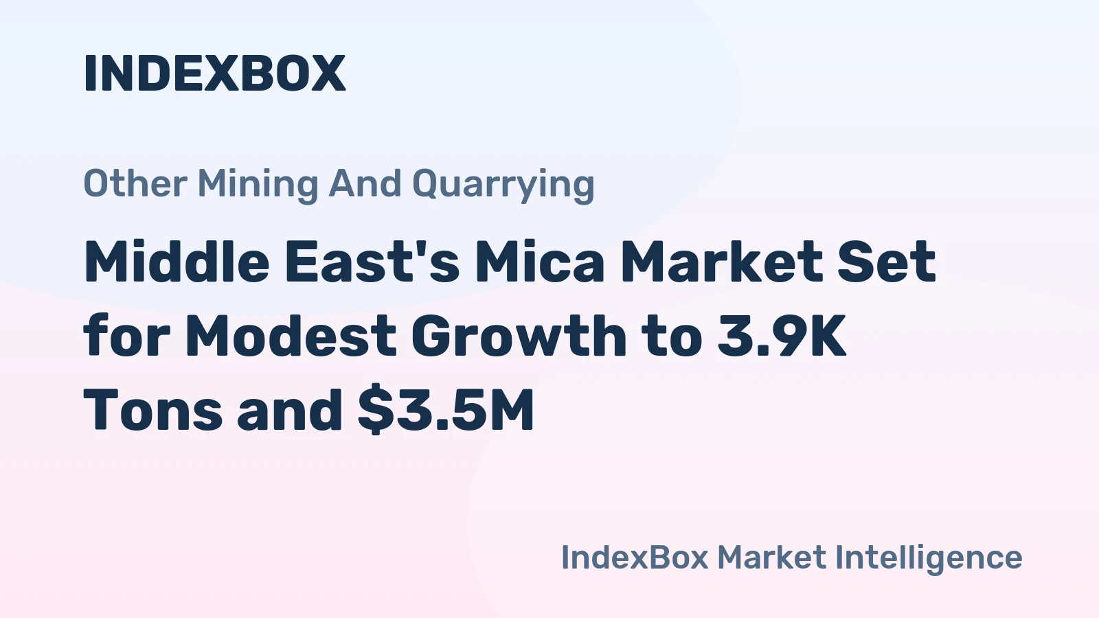 Middle East's Mica Market Set for Modest Growth to 3.9K Tons and $3.5M