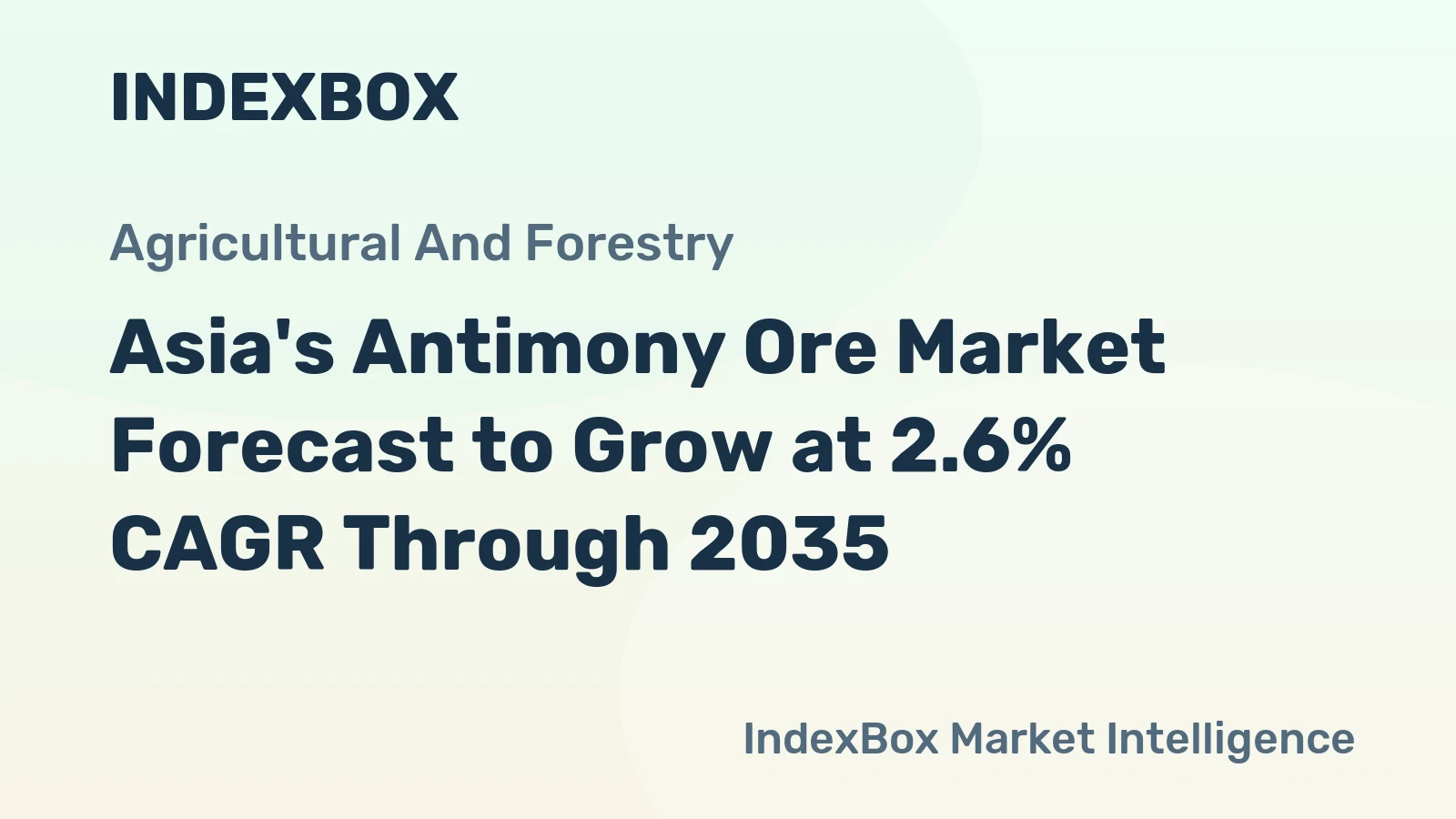 Asia's Antimony Ore Market Forecast to Grow at 2.6% CAGR Through 2035