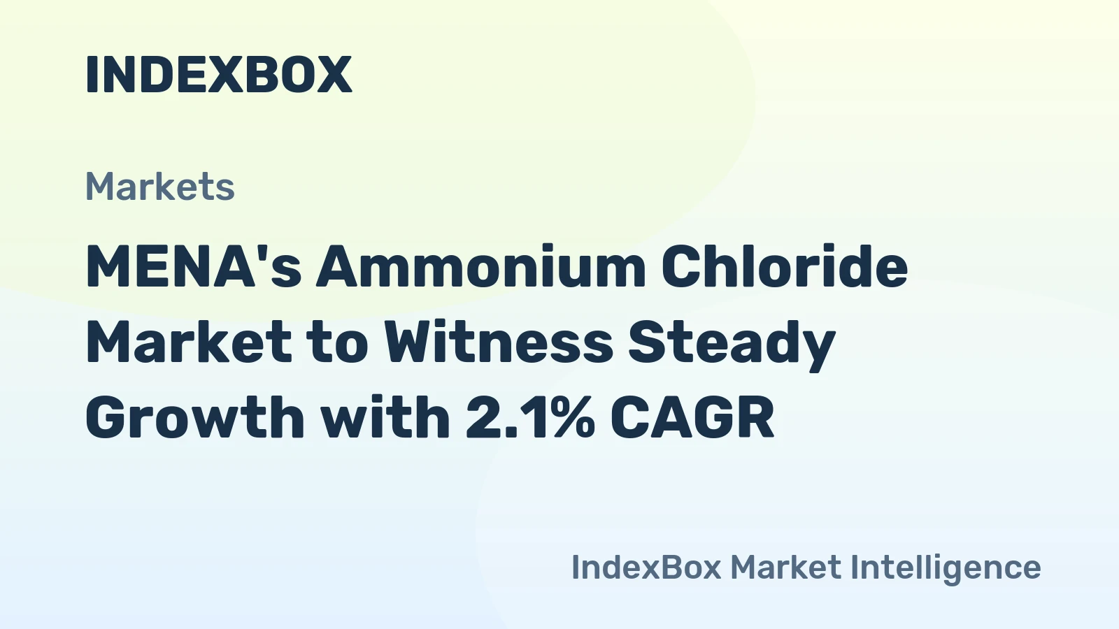MENA's Ammonium Chloride Market to Witness Steady Growth with 2.1% CAGR