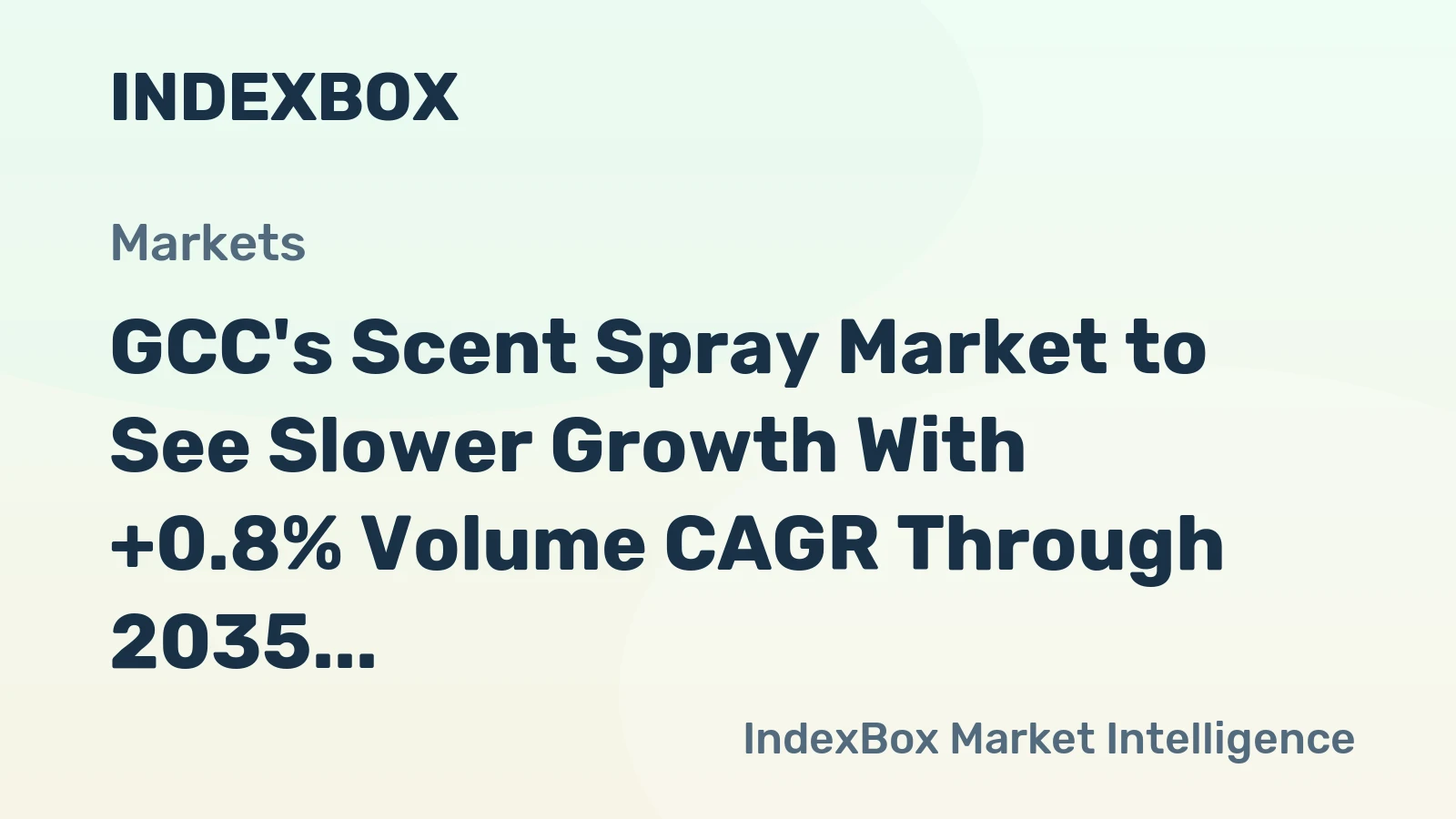 GCC's Scent Spray Market to See Slower Growth With +0.8% Volume CAGR Through 2035