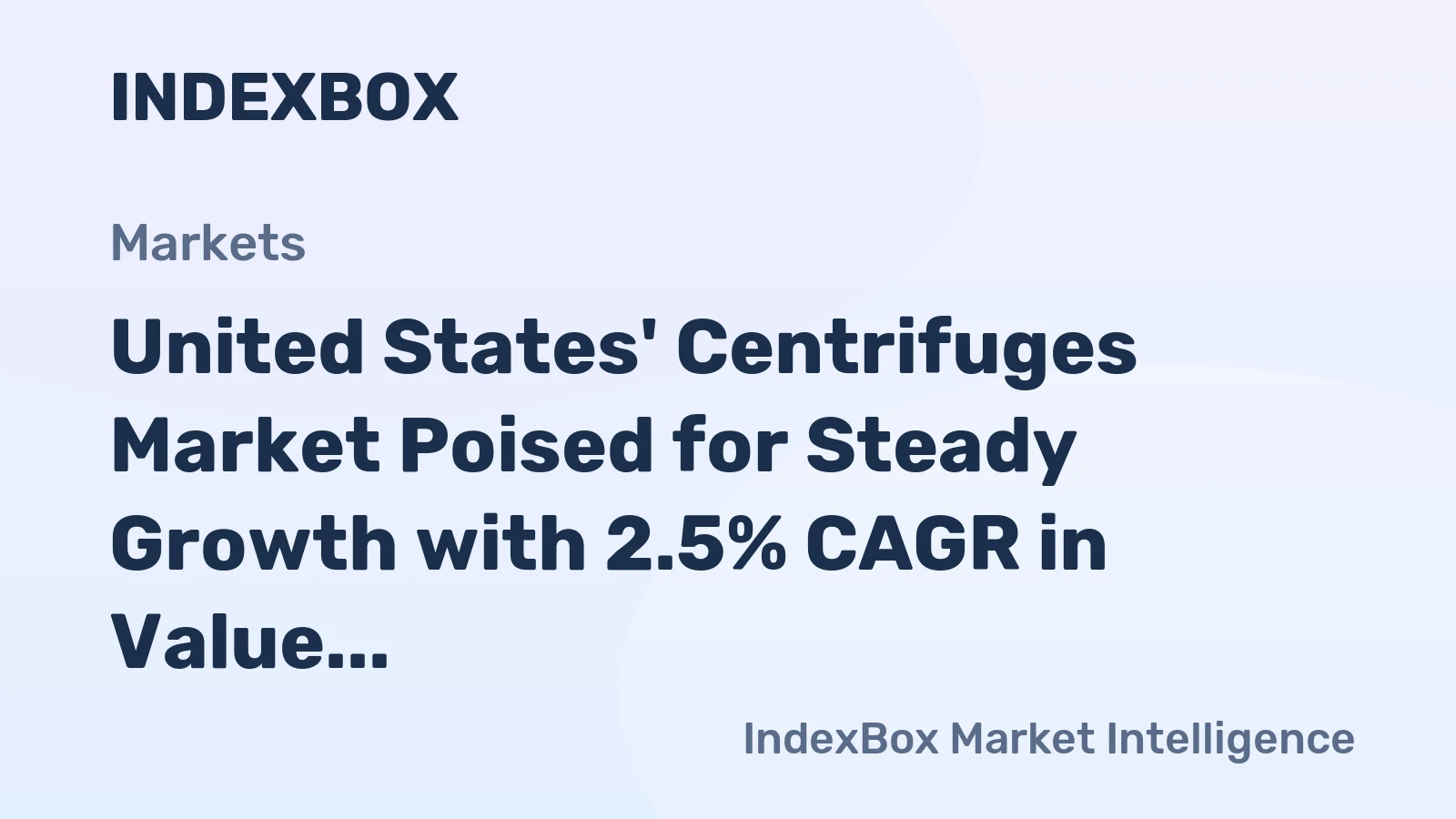 United States' Centrifuges Market Poised for Steady Growth with 2.5% CAGR in Value Through 2035