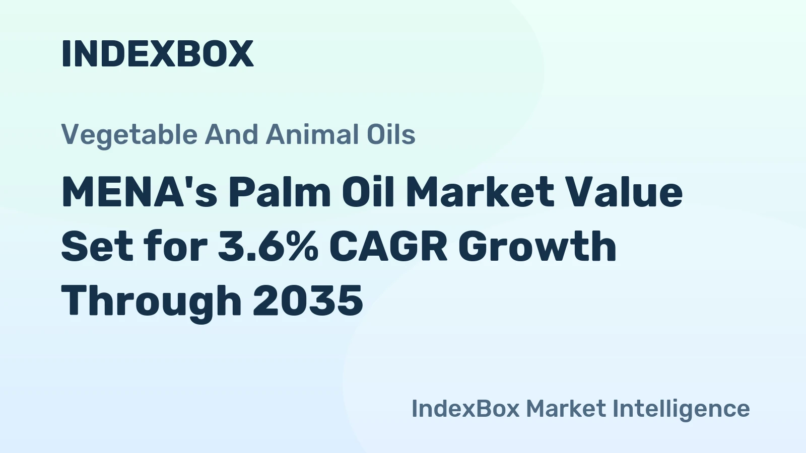 MENA's Palm Oil Market Value Set for 3.6% CAGR Growth Through 2035