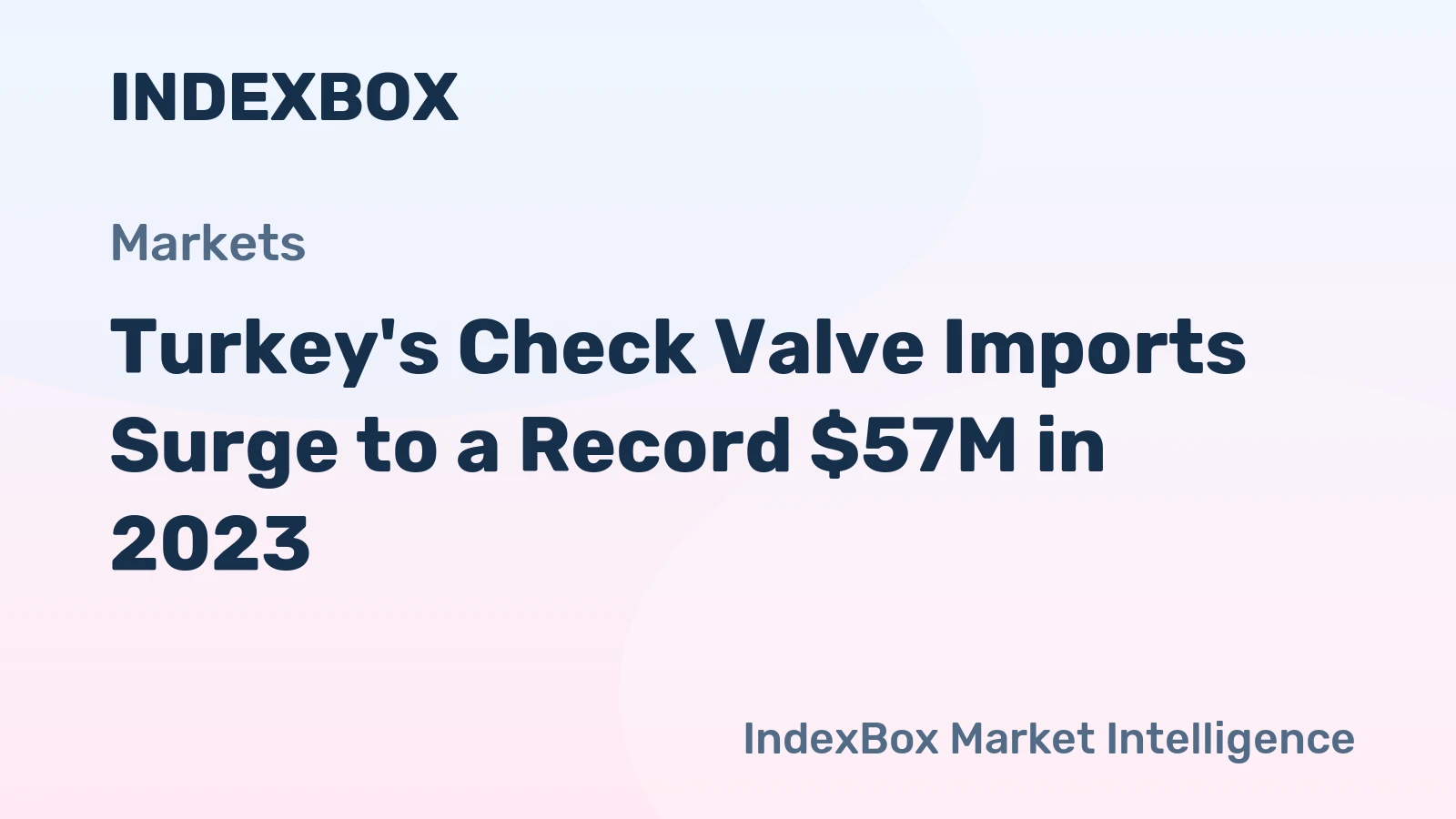 Turkey's Check Valve Imports Surge to a Record $57M in 2023