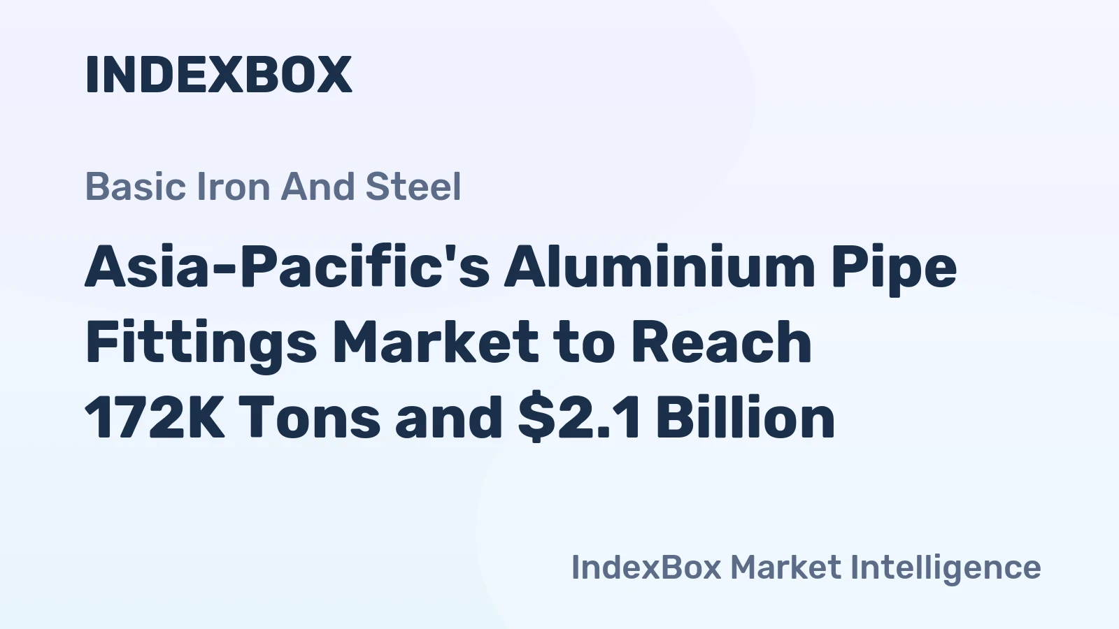Asia-Pacific's Aluminium Pipe Fittings Market to Reach 172K Tons and $2.1 Billion
