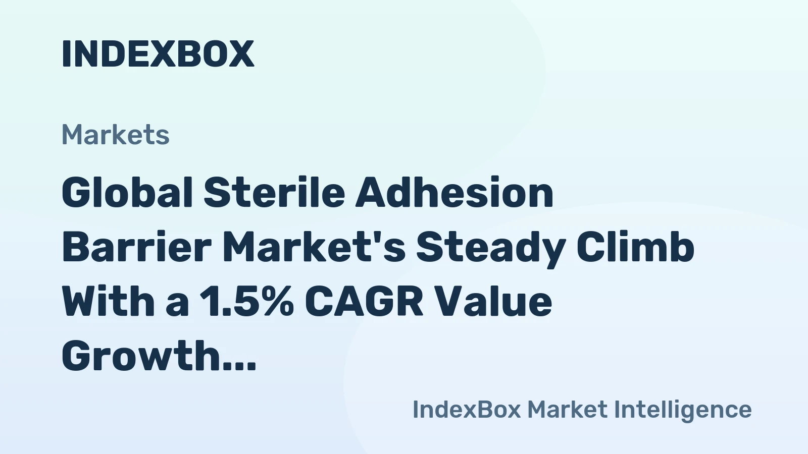 Global Sterile Adhesion Barrier Market's Steady Climb With a 1.5% CAGR Value Growth Forecast