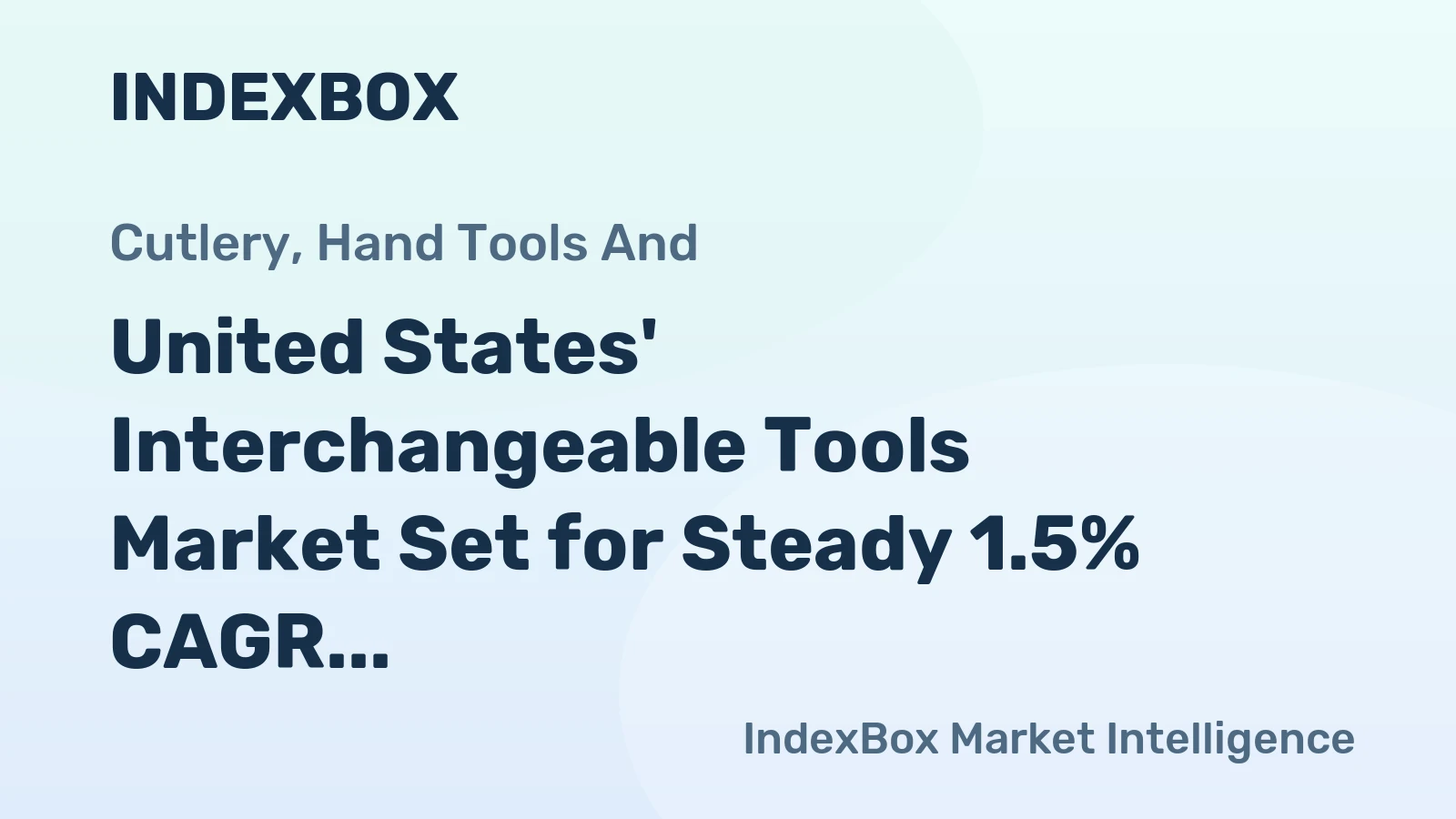 United States' Interchangeable Tools Market Set for Steady 1.5% CAGR Growth Through 2035