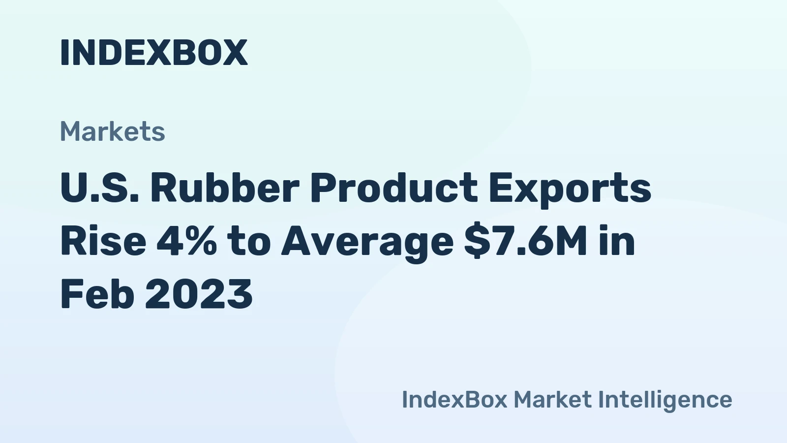 U.S. Rubber Product Exports Rise 4% to Average $7.6M in Feb 2023