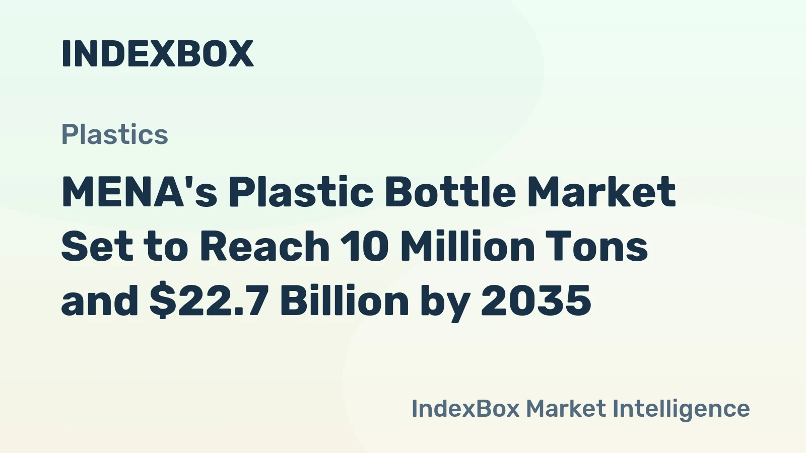 MENA's Plastic Bottle Market Set to Reach 10 Million Tons and $22.7 Billion by 2035