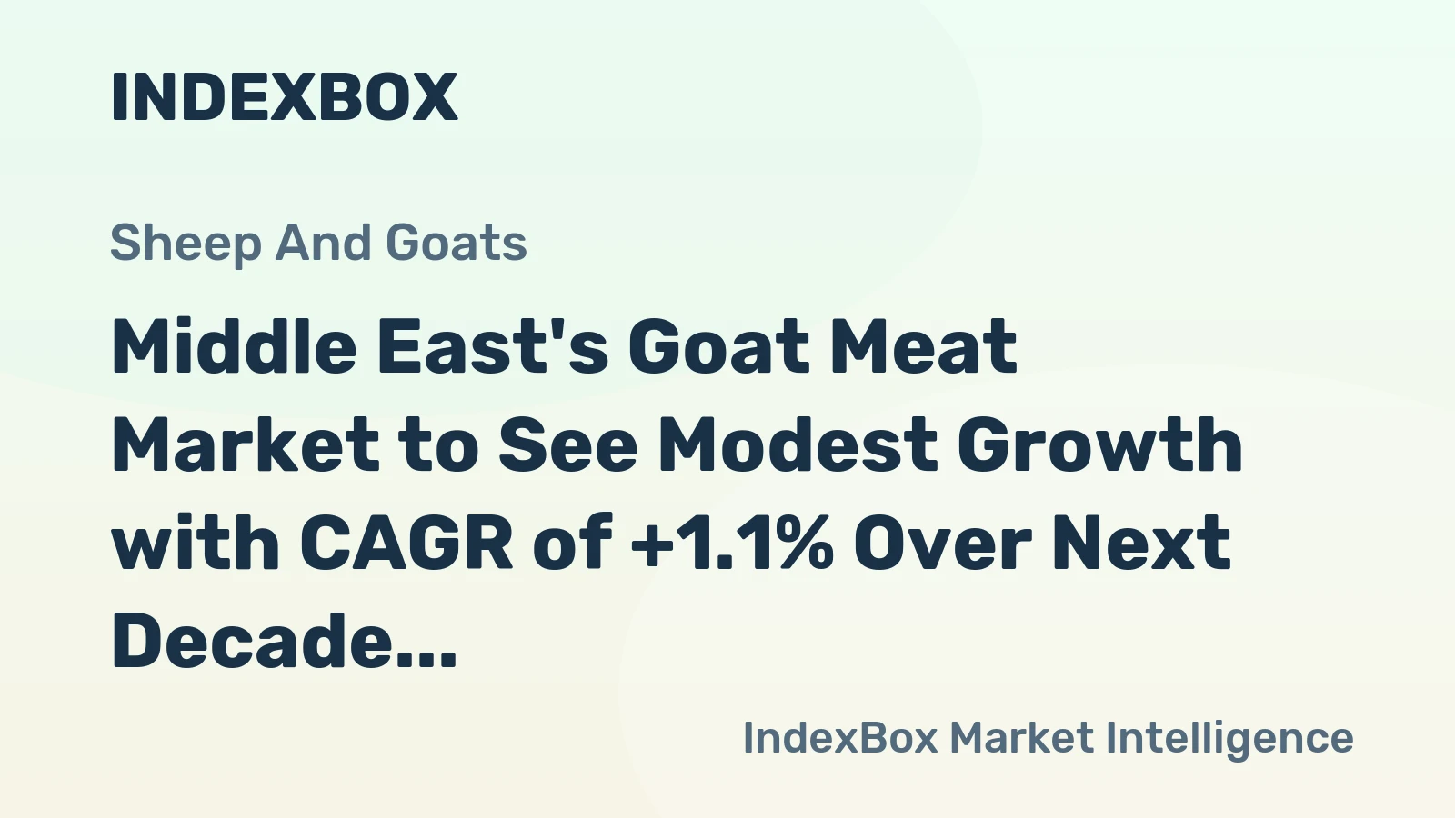 Middle East's Goat Meat Market to See Modest Growth with CAGR of +1.1% Over Next Decade