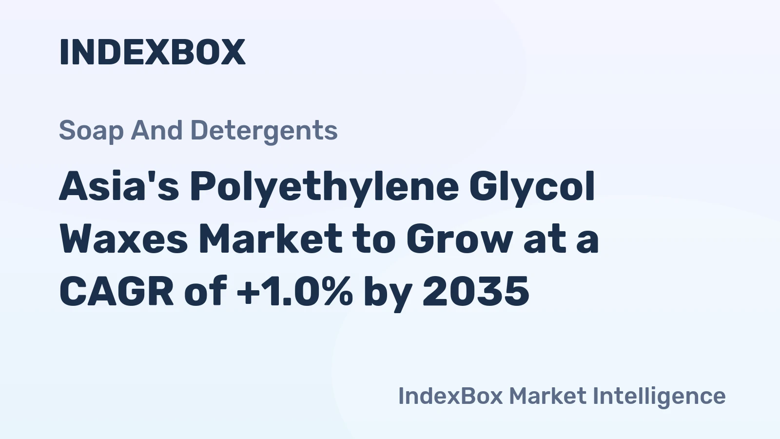 Asia's Polyethylene Glycol Waxes Market to Grow at a CAGR of +1.0% by 2035