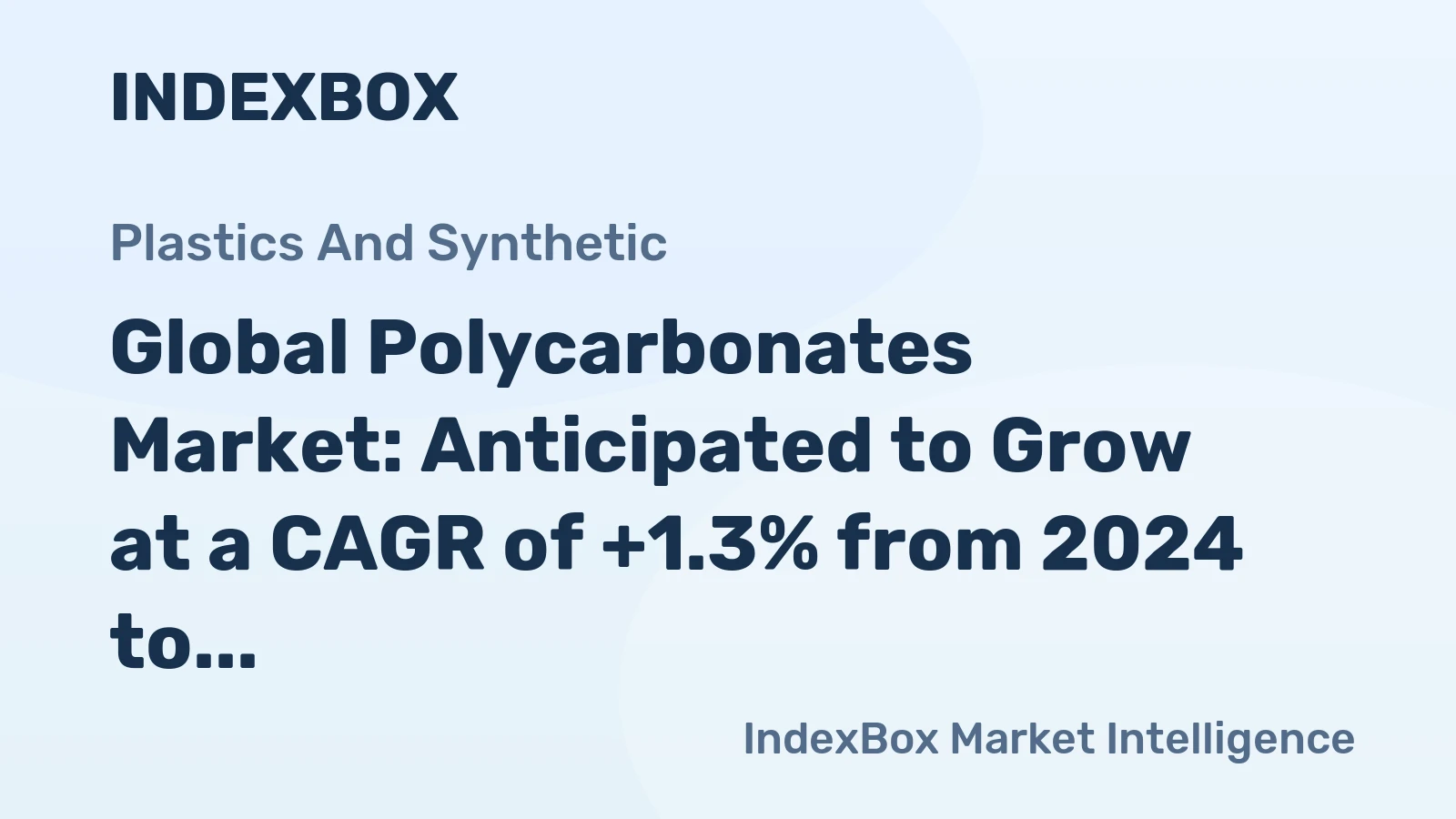 Global Polycarbonates Market: Anticipated to Grow at a CAGR of +1.3% from 2024 to 2035, Reaching 13M Tons