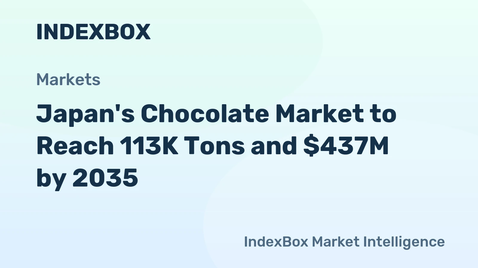 Japan's Chocolate Market to Reach 113K Tons and $437M by 2035