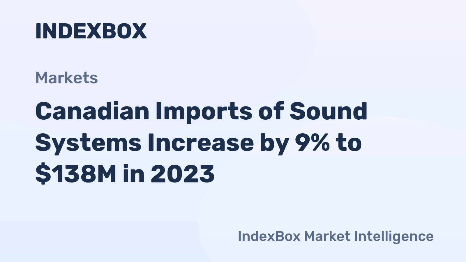 Canadian Imports of Sound Systems Increase by 9% to $138M in 2023