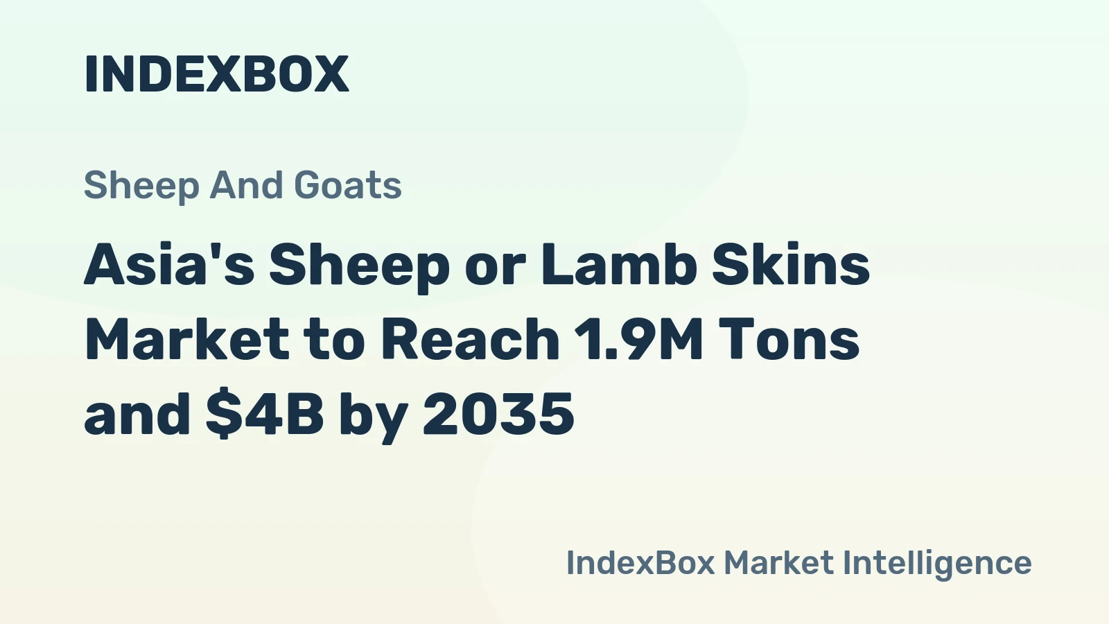 Asia's Sheep or Lamb Skins Market to Reach 1.9M Tons and $4B by 2035