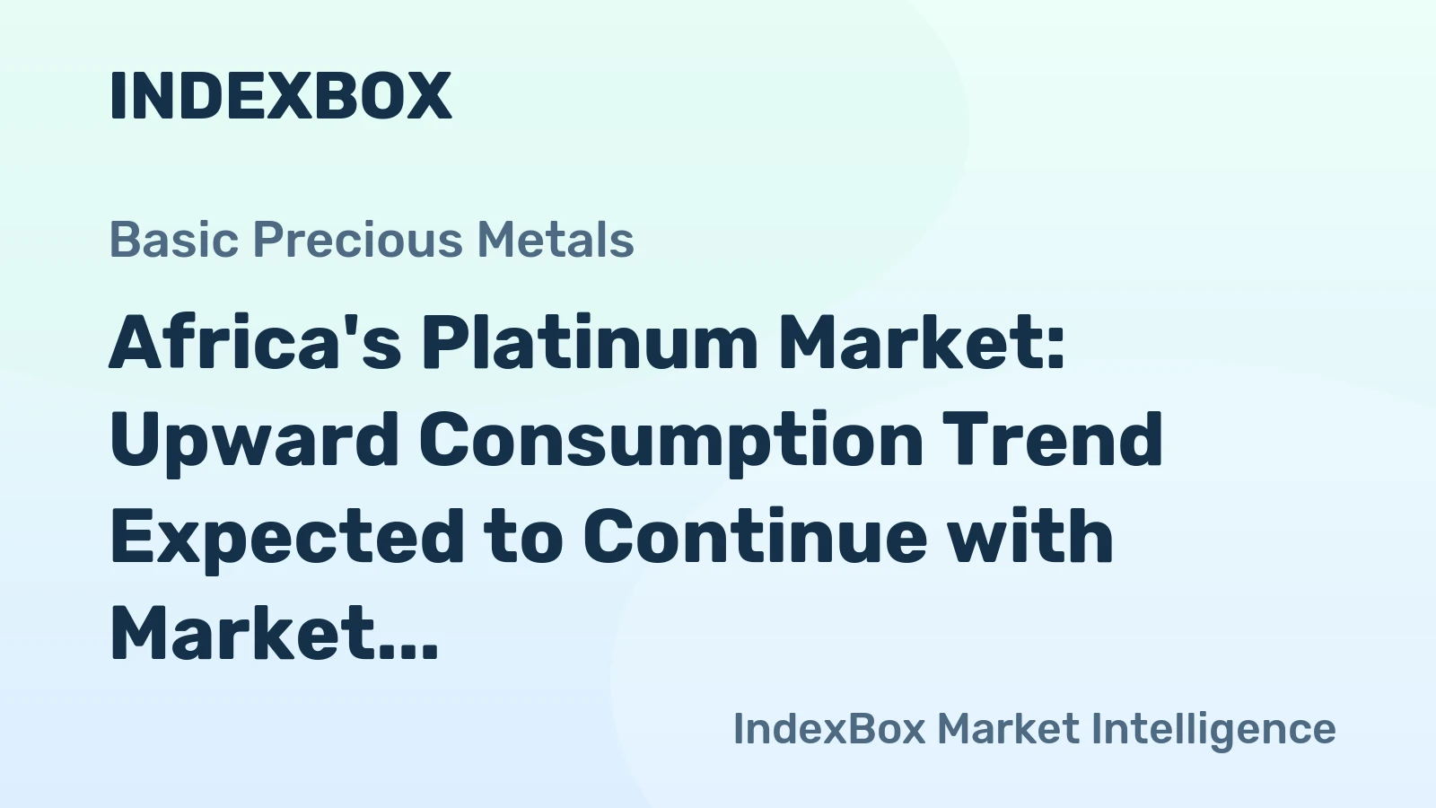 Africa's Platinum Market: Upward Consumption Trend Expected to Continue with Market Volume Reaching 147K tons and Market Value Reaching $4,484.7B by 2035