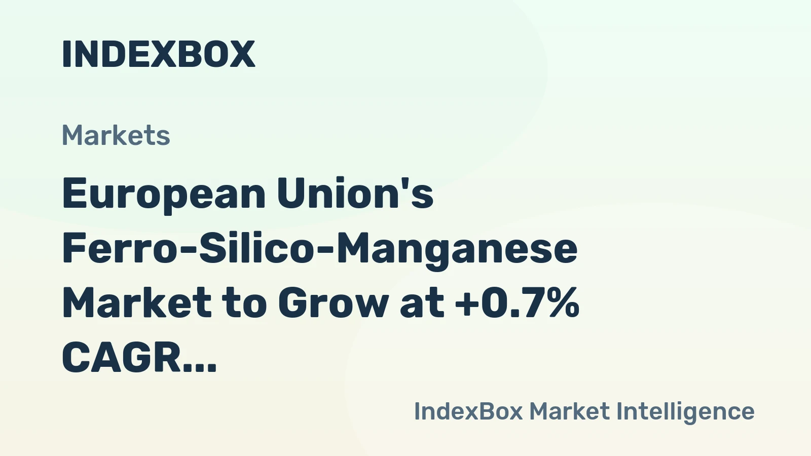 European Union's Ferro-Silico-Manganese Market to Grow at +0.7% CAGR, Reaching 1M Tons by 2035