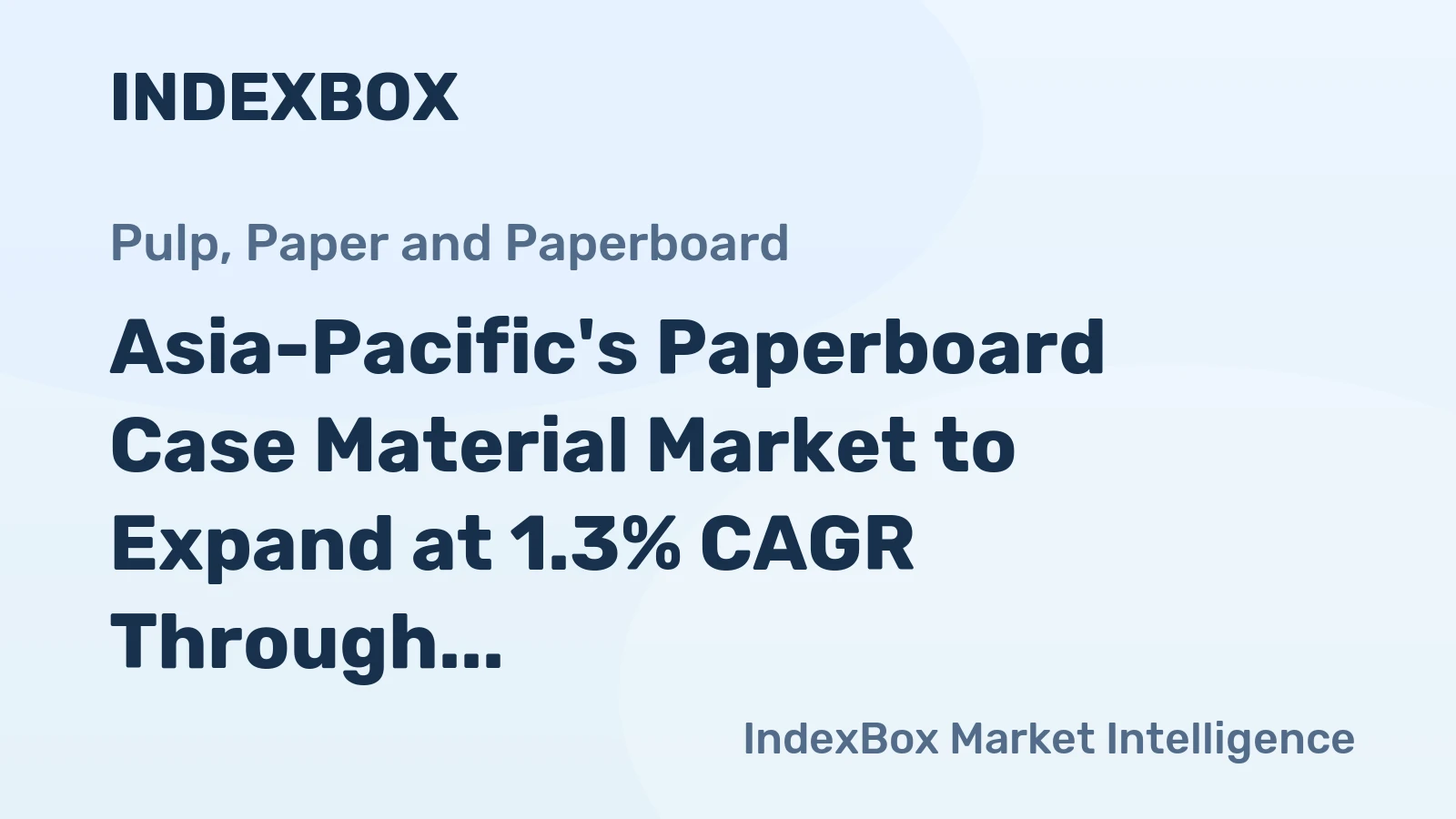 Asia-Pacific's Paperboard Case Material Market to Expand at 1.3% CAGR Through 2035